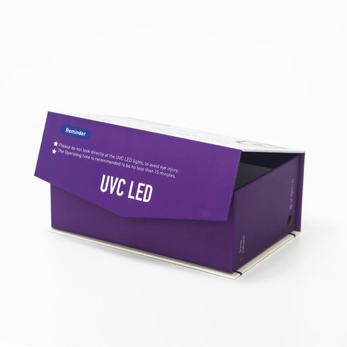 Design Printing UVC LED Mineralight Folding Magnetic Paper Purple Gift Box